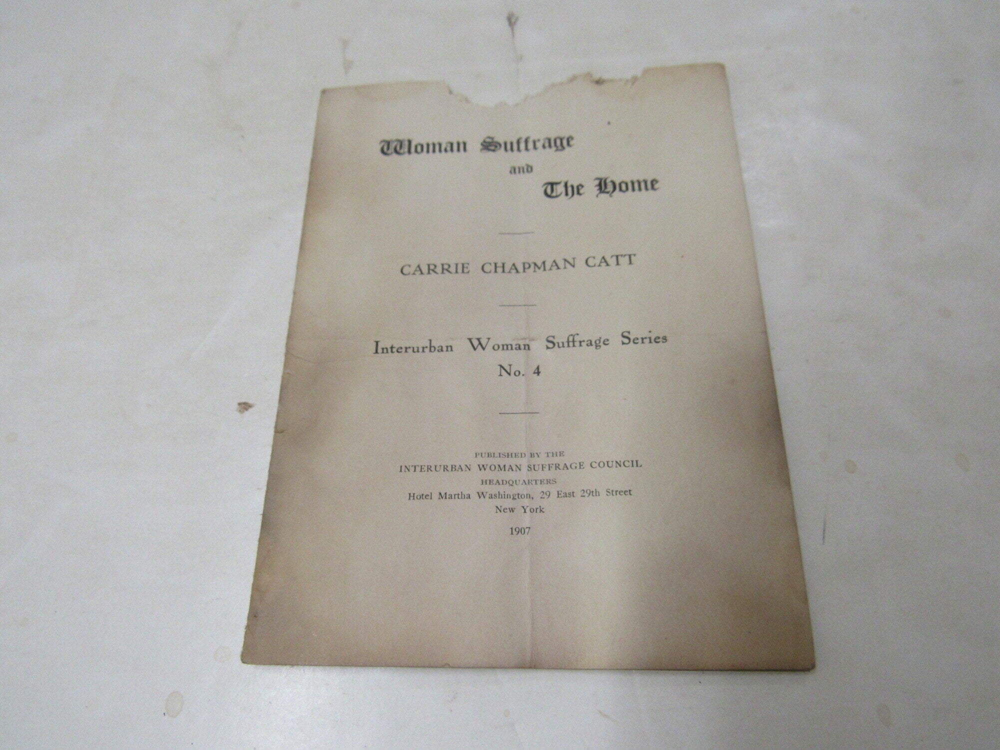 Woman Suffrage and The Home | Carrie Chapman Catt